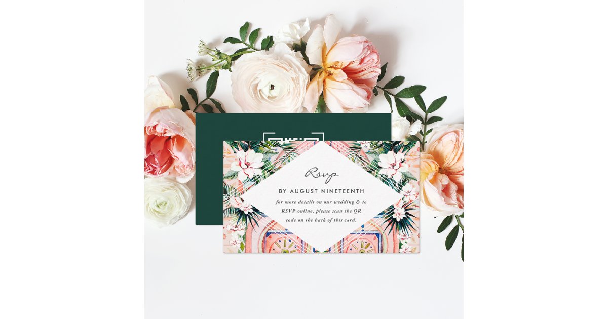 Wedding Website | QR Code Scan Enclosure Card | Zazzle