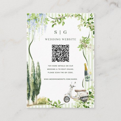 Wedding Website | QR Code Scan Photo Enclosure Card | Zazzle