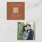 Wedding Website | QR Code Scan Photo Enclosure Card | Zazzle