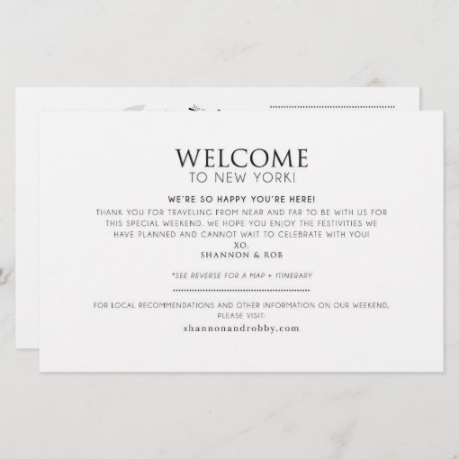 Wedding Week Welcome Map Card - CUSTOM for Shannon | Zazzle