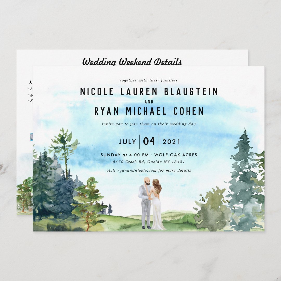 Wedding Weekend Itinerary & Invitation | Zazzle