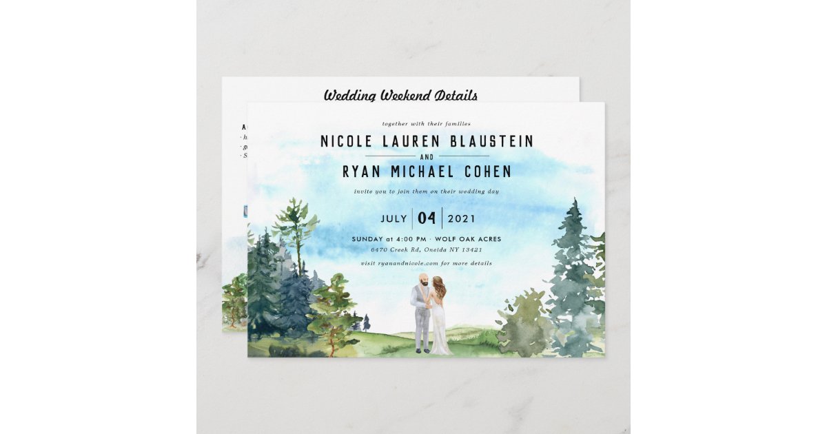 Wedding Weekend Itinerary & Invitation | Zazzle