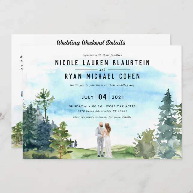 Wedding Weekend Itinerary & Invitation | Zazzle