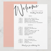 Wedding Weekend Itinerary Welcome Card | Zazzle