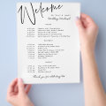 Wedding Weekend Itinerary Welcome Flyer | Zazzle