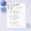 Wedding Weekend Itinerary Welcome Flyer | Zazzle