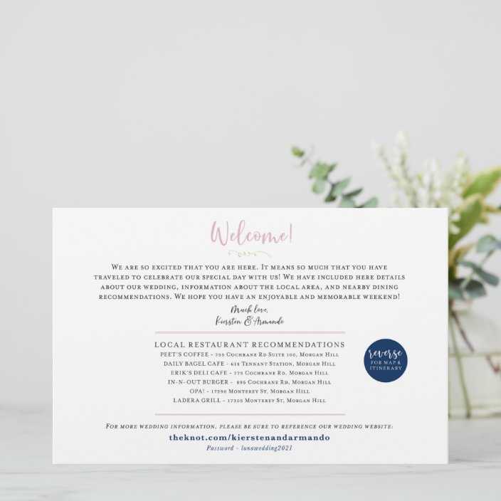 Wedding Weekend Welcome Map Card - for Kiersten | Zazzle.com