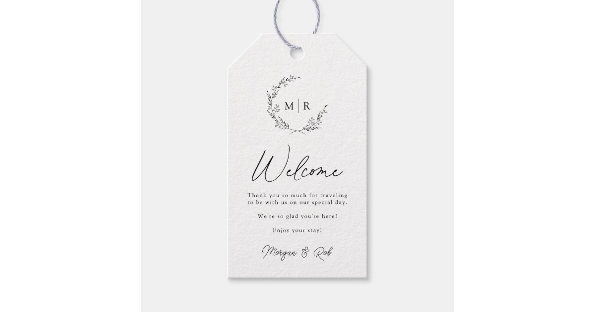 Wedding Welcome Bag Tag | Zazzle