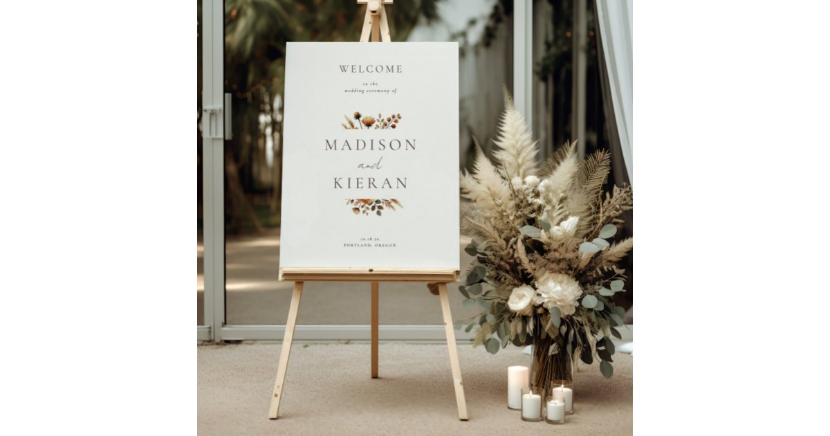 Wedding Welcome Ceremony Foam Board | Zazzle
