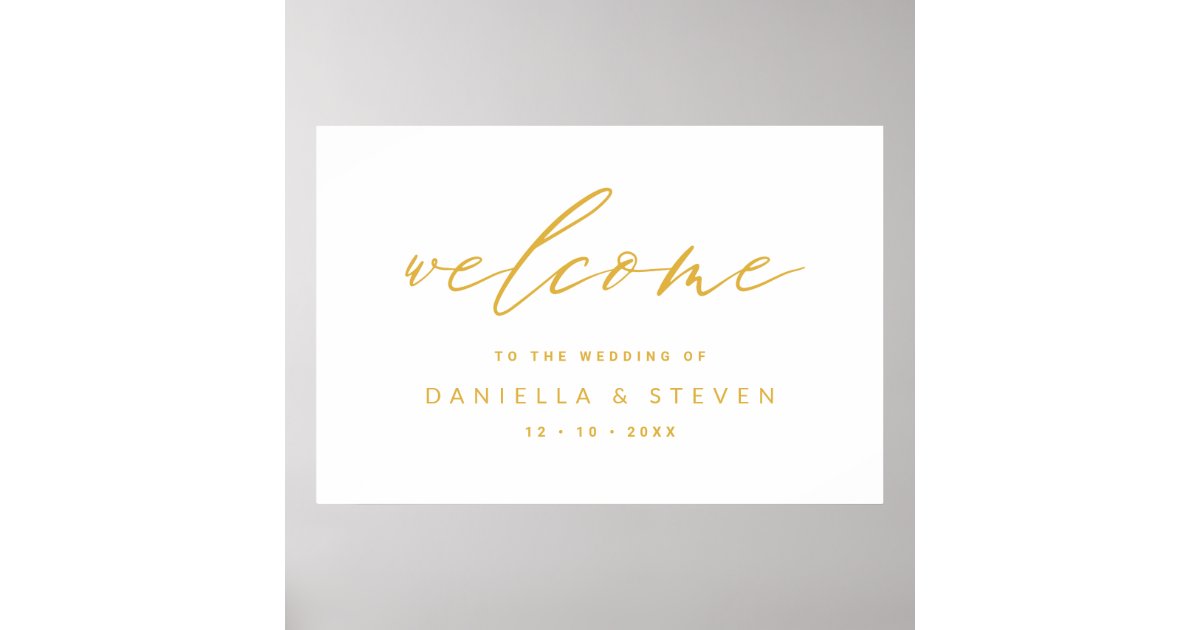 Wedding Welcome Classic Calligraphy Script Sign | Zazzle