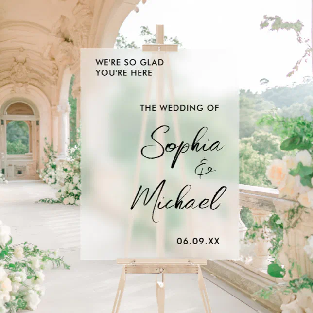 Wedding Welcome Frosted Acrylic Sign | Zazzle