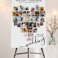Wedding Welcome Heart Shape 29 Photo Collage Foam Board | Zazzle