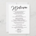 Wedding Welcome Letter - Hotel Bag Template | Zazzle