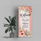 Wedding Welcome Modern Elegant Chic Pink Flowers Retractable Banner ...
