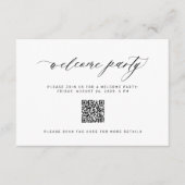 Wedding welcome party QR code details invitation | Zazzle