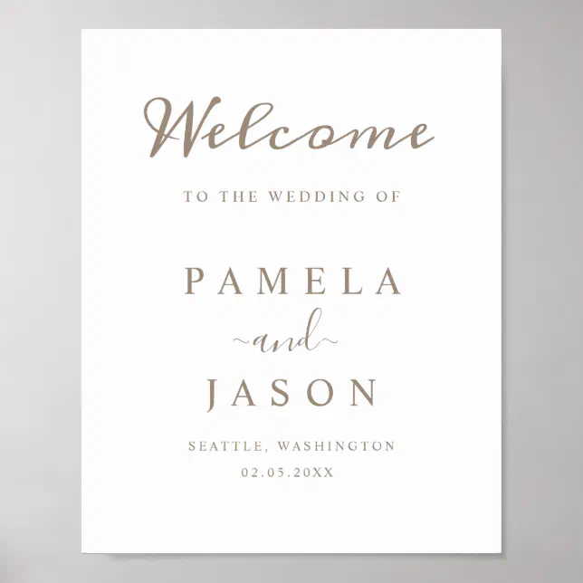 Wedding welcome poster | Zazzle