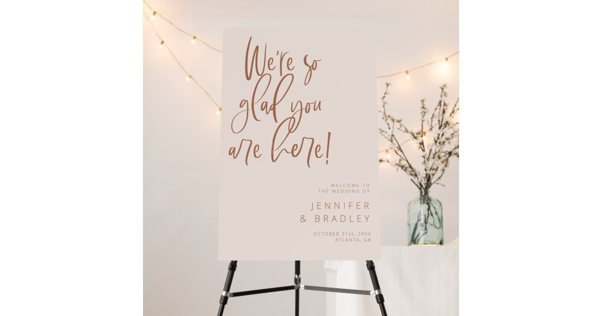 Wedding Welcome Sign | Blush Pink | Zazzle