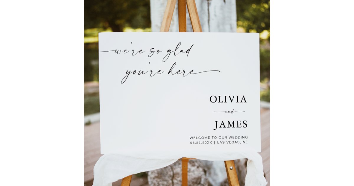 Wedding Welcome Sign, Horizontal Welcome Sign | Zazzle