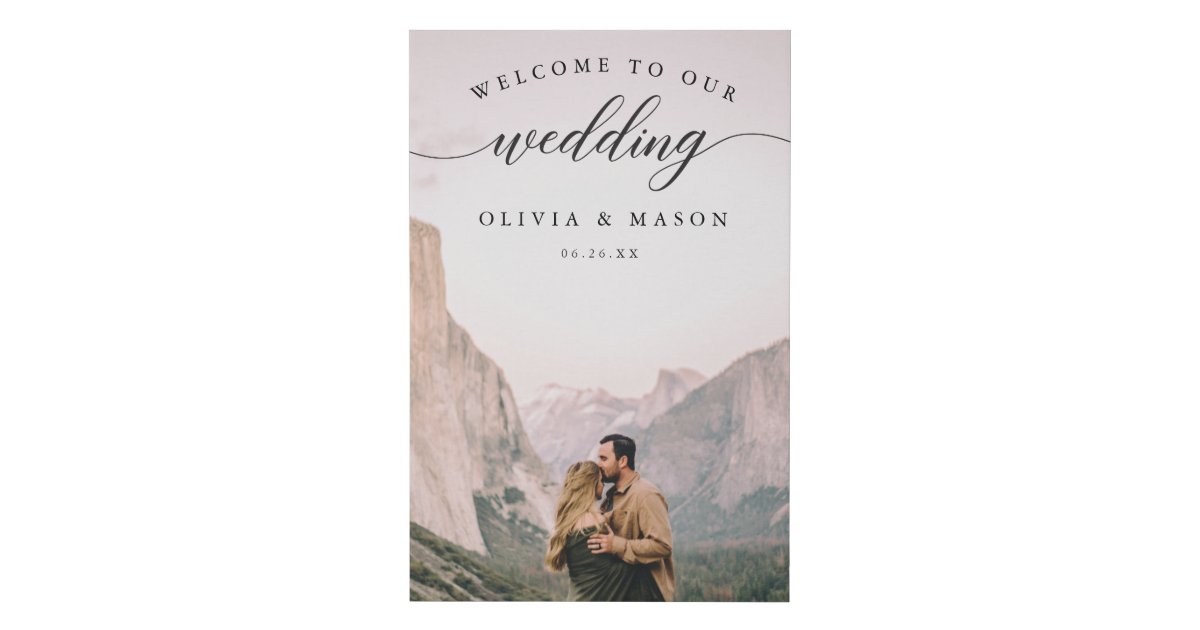 Wedding Welcome Sign on Canvas | Zazzle
