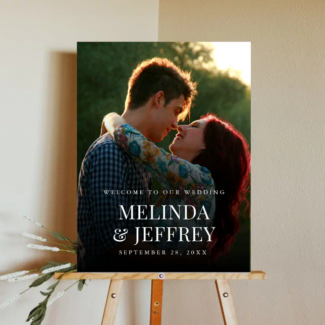 Wedding Welcome Sign Poster with Photo | Zazzle