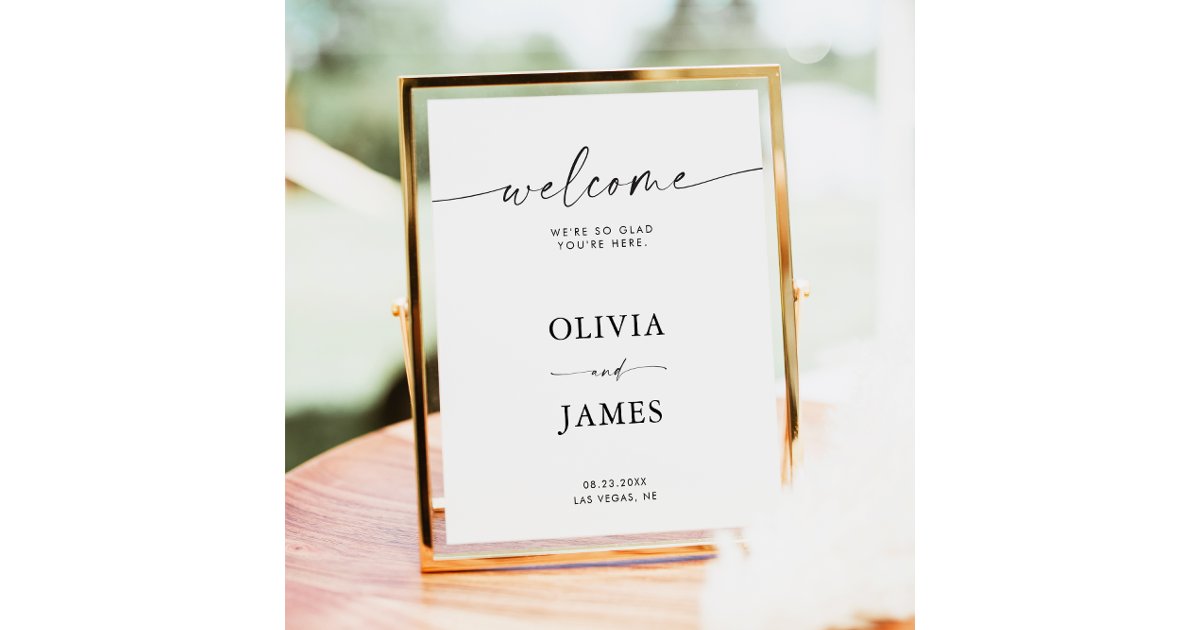 Wedding Welcome Sign, Reception Welcome Sign | Zazzle