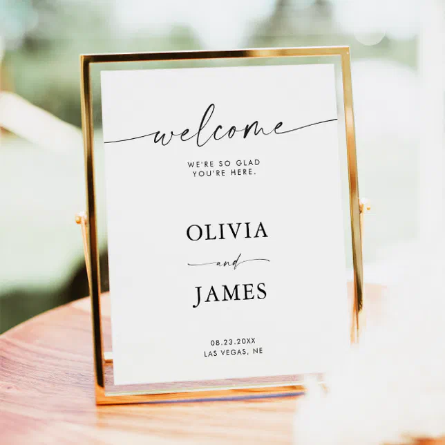 Wedding Welcome Sign, Reception Welcome Sign | Zazzle