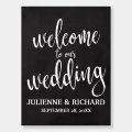 Wedding Welcome Sign Rustic Chalkboard | Zazzle