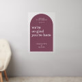 Wedding Welcome Sign Simple Modern Maroon Wall Decal | Zazzle
