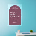 Wedding Welcome Sign Simple Modern Maroon Wall Decal | Zazzle