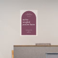 Wedding Welcome Sign Simple Modern Maroon Wall Decal | Zazzle