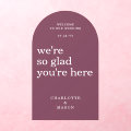 Wedding Welcome Sign Simple Modern Maroon Wall Decal | Zazzle