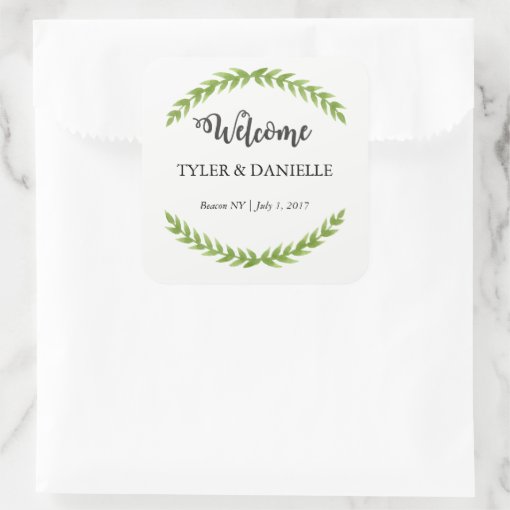 Wedding Welcome Sticker | Zazzle