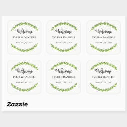 Wedding Welcome Sticker | Zazzle