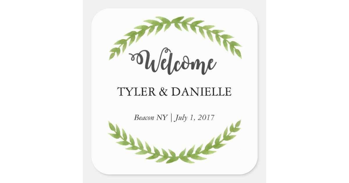 Wedding Welcome Sticker | Zazzle
