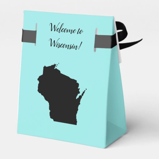Wedding Welcome to Wisconsin Favor Box with Map | Zazzle