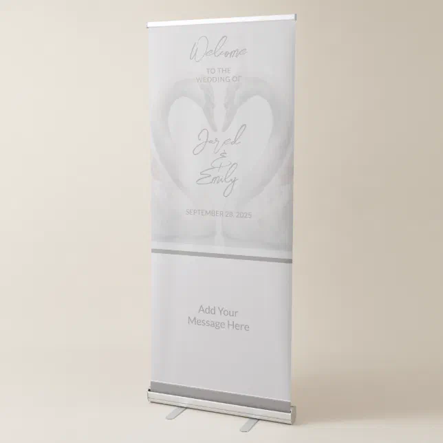 Wedding Welcome Vertical Retractable Banner | Zazzle