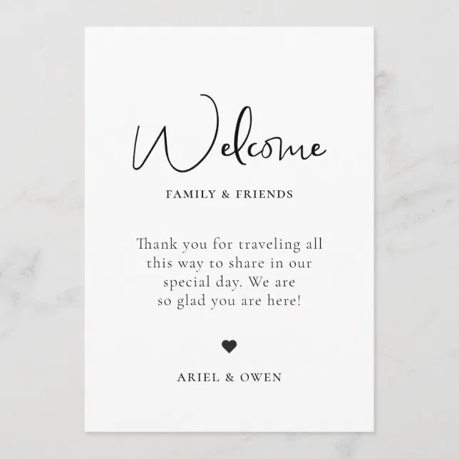 Wedding Welcome Weekend Timeline Program | Zazzle