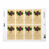 Wedding Wine Elegant Vintage Purple Grapes Custom Label | Zazzle