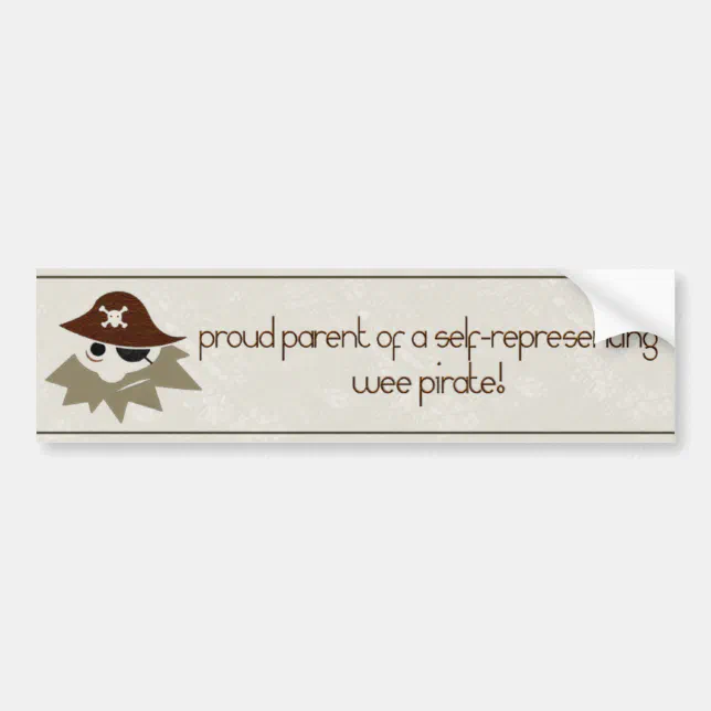 Wee Pirate Proud Pirate Parents Bumper Sticker | Zazzle