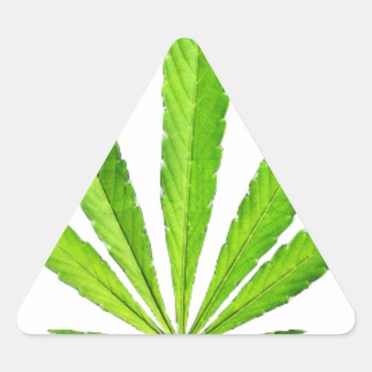 WEED LEAF TRIANGLE STICKER | Zazzle.com