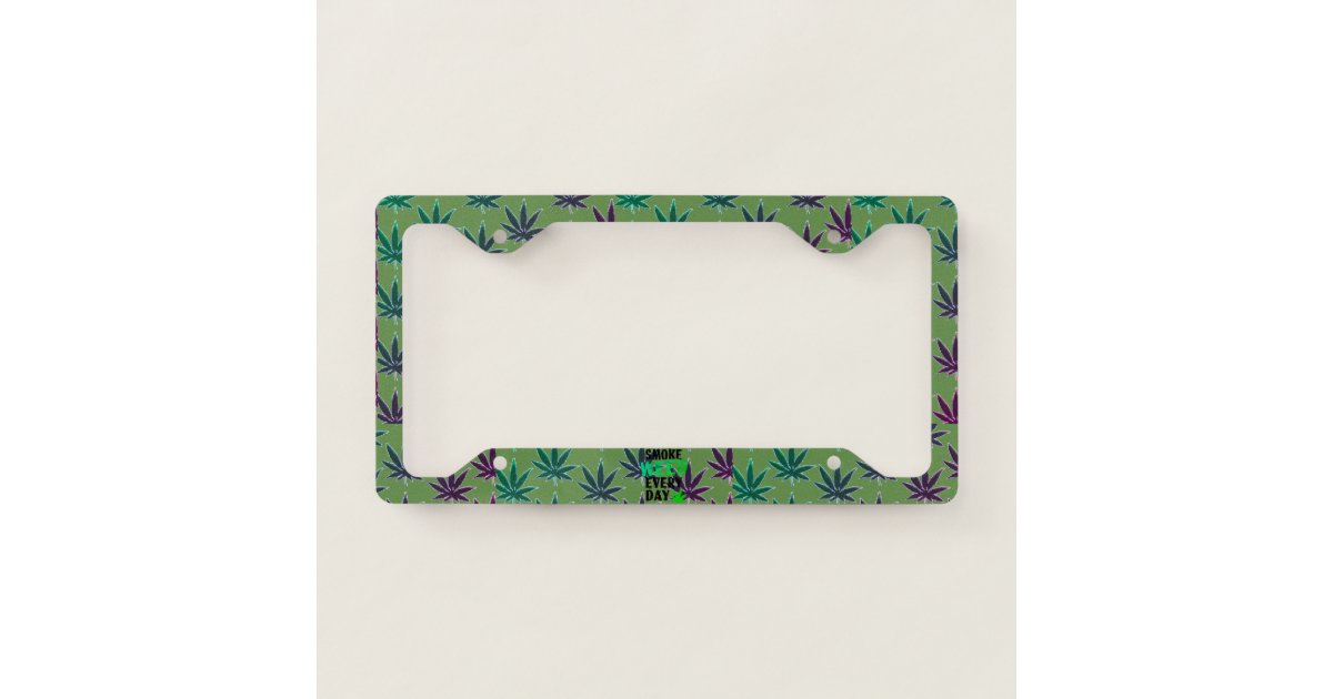 Weed license plate license plate frame | Zazzle
