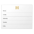 Week calendar business logo notepad | Zazzle