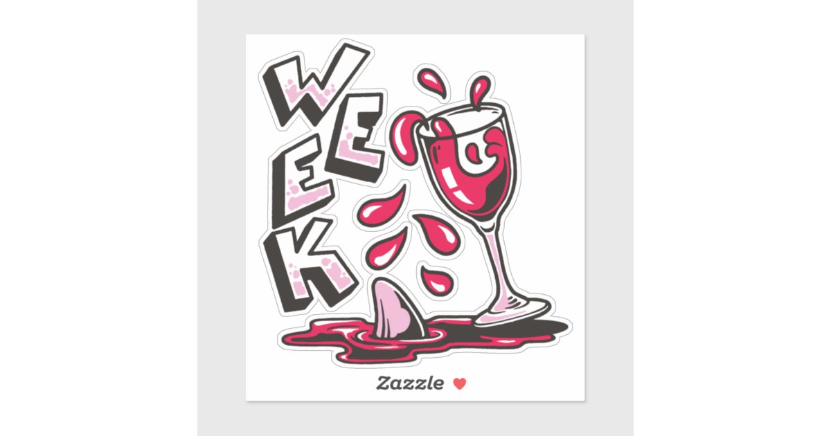 WEEK OF SHARK DYSPHORIA STICKER | Zazzle