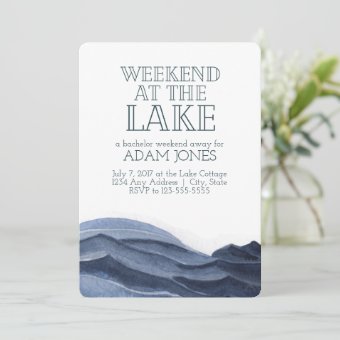 Weekend at the Lake Bachelor Party Invitation | Zazzle