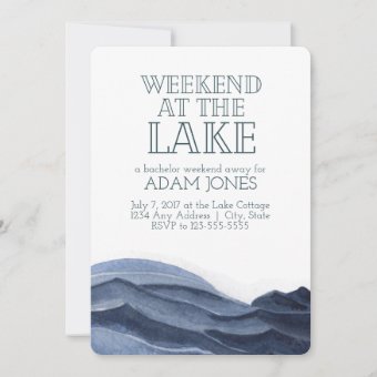 Weekend at the Lake Bachelor Party Invitation | Zazzle