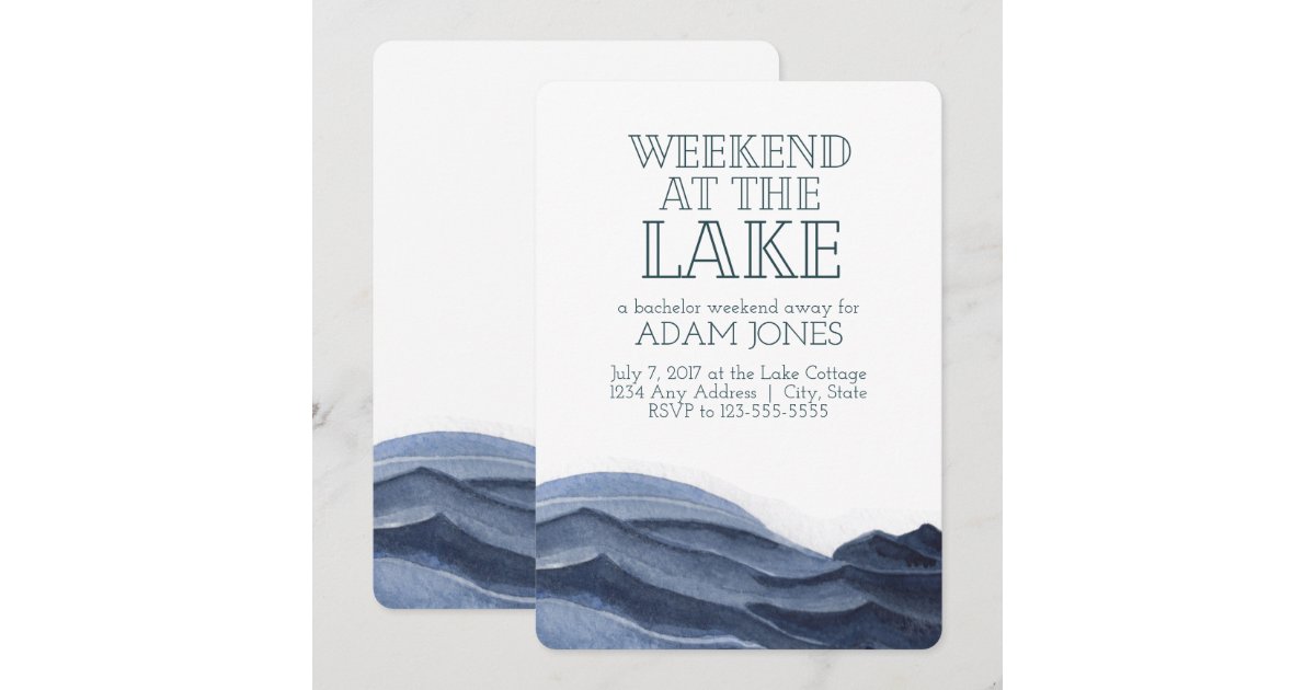 Weekend at the Lake Bachelor Party Invitation | Zazzle