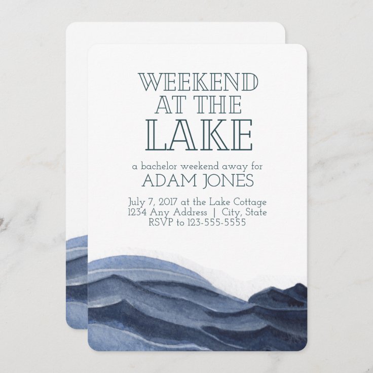 Weekend at the Lake Bachelor Party Invitation | Zazzle