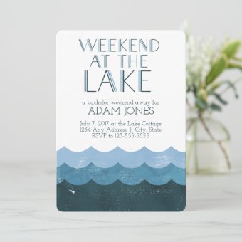 Weekend at the Lake Bachelor Party Invitation | Zazzle