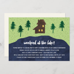 Weekend at the Lake | Rustic Bachelorette Party Invitation | Zazzle