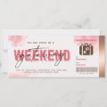 Weekend Getaway Gift Voucher Hotel Stay Ticket | Zazzle